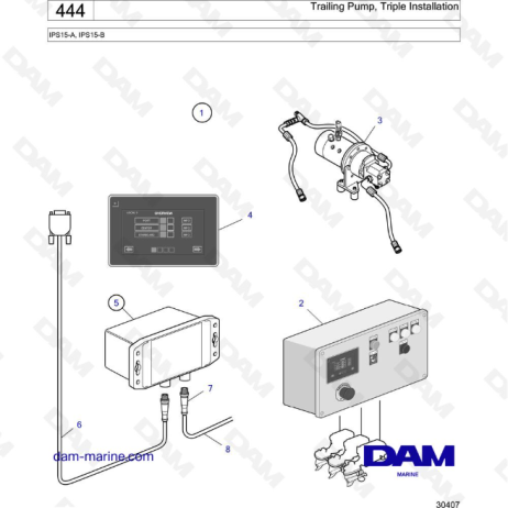 Volvo Penta IPS15-A, IPS15-B - Trailing Pump, Triple Installation - DAM ...