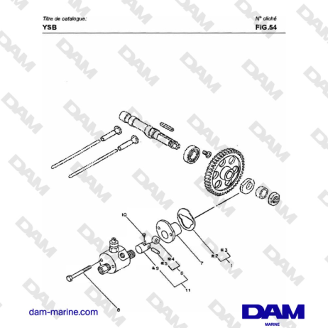 Yanmar YSB8 / YSB12 - FO PUMP DRIVING - DAM Marine