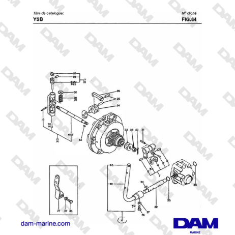 Yanmar YSB8 / YSB12 - CLUTCH CONTROL - DAM Marine