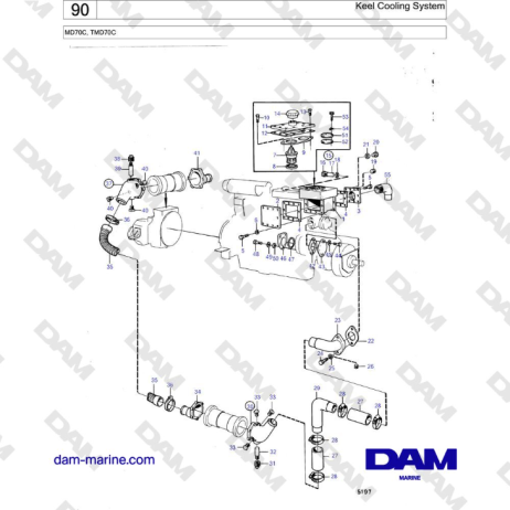 Volvo Penta TMD70 - Keel Cooling System - DAM Marine