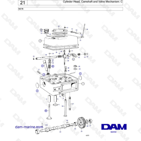 Volvo Penta MD7B - Cylinder Head, Camshaft and Valve Mechanism: C - DAM ...