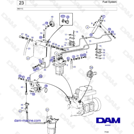 Volvo Penta MD11C - Fuel system - DAM Marine