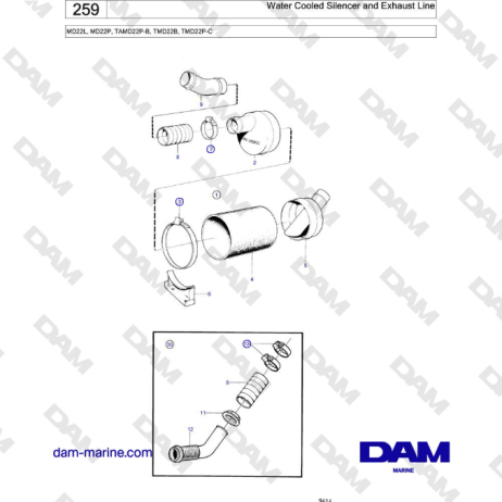 Volvo Penta MD22L, MD22P, TAMD22P-B, TMD22B, TMD22P-C - Water Cooled ...