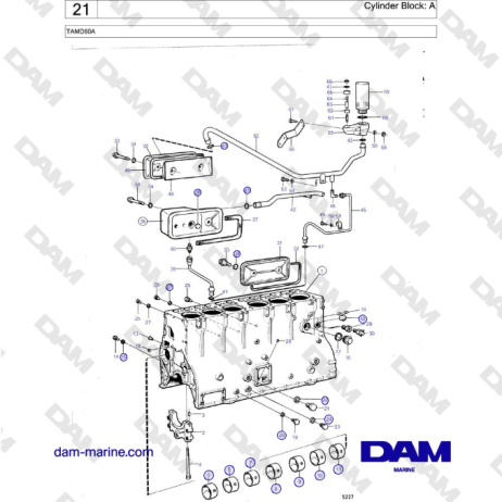Volvo Penta TAMD60A - Cylinder Block: A