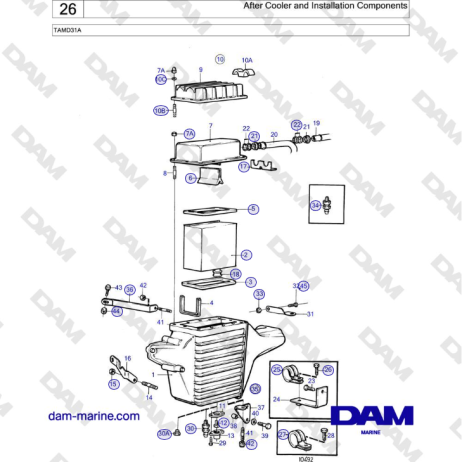 Volvo Penta TAMD31A - After Cooler and Installation Components