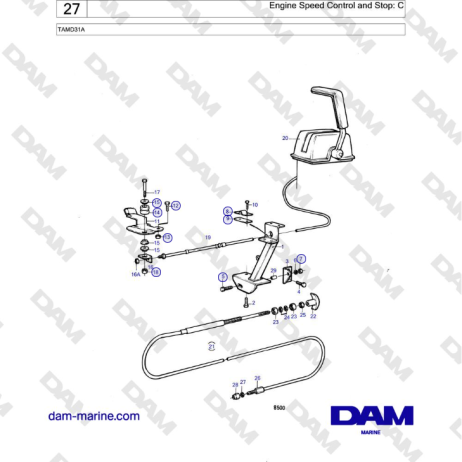 Volvo Penta TAMD31A - Engine Speed Control and Stop: C