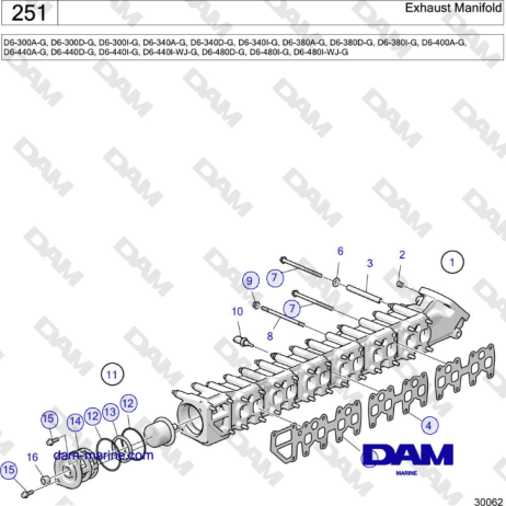 Volvo Penta D4-440 - Exhaust Manifold
