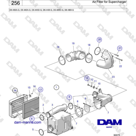 Volvo Penta D4-440 - Air Filter for Supercharger