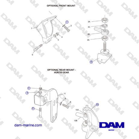 Crusader MP5.0 / 5.7L 2006 MY - ENGINE and TRANSMISSION MOUNTS