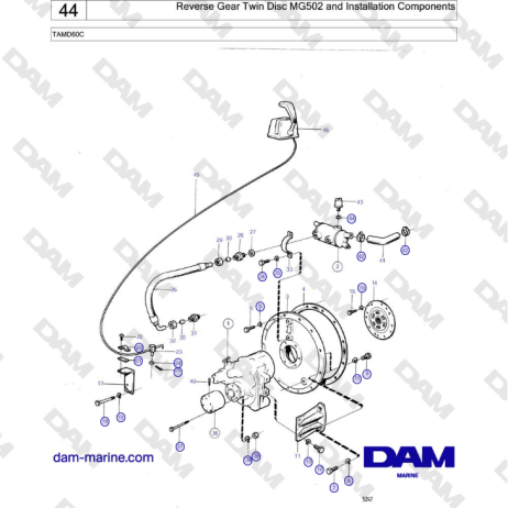 Volvo Penta TAMD60C - Reverse Gear Twin Disc MG502 and Installation ...