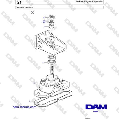 Volvo Penta TAMD63L-A, TAMD63P-A - Flexible Engine Suspension
