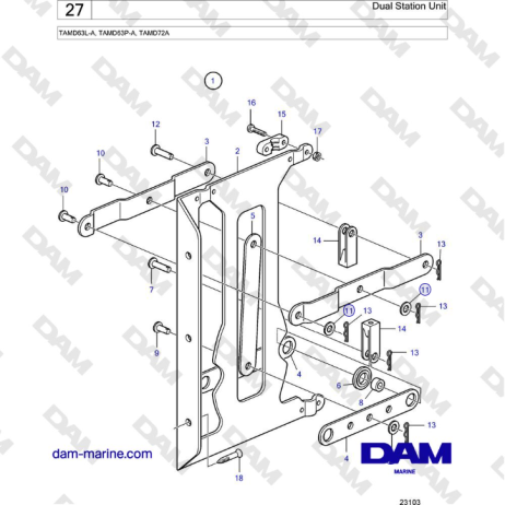 Volvo Penta TAMD63L-A, TAMD63P-A, TAMD72A - Dual Station Unit