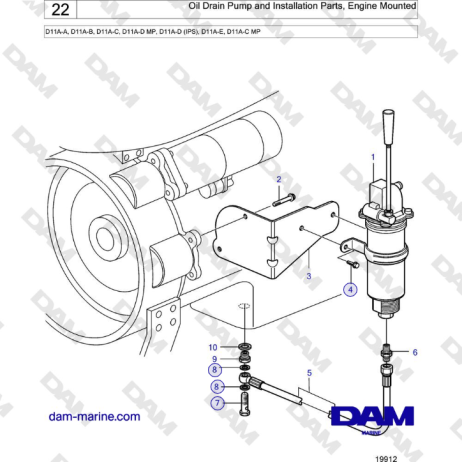 Volvo Penta D11A-A, D11A-B, D11A-C, D11A-D MP, D11A-D (IPS), D11A-E ...