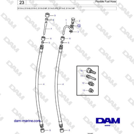 Volvo Penta D11A-A, D11A-B, D11A-C, D11A-D MP, D11A-D (IPS), D11A-E ...