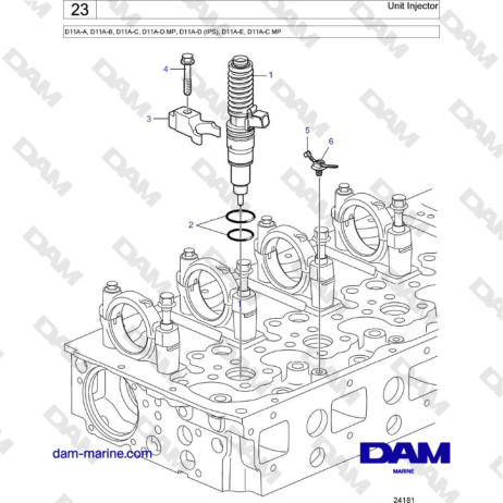 Volvo Penta D11A-A, D11A-B, D11A-C, D11A-D MP, D11A-D (IPS), D11A-E ...
