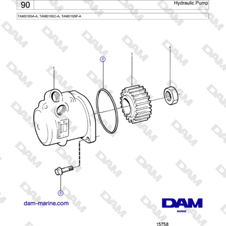 Volvo Penta TAMD165A-A, TAMD165C-A, TAMD165P-A - Hydraulic Pump