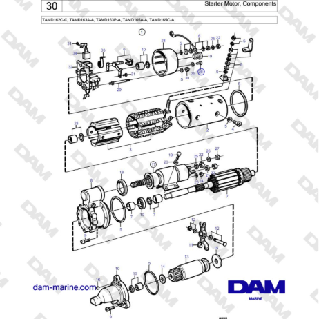Volvo Penta TAMD162C-C, TAMD163A-A, TAMD163P-A, TAMD165A-A, TAMD165C-A ...