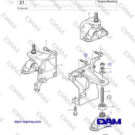 Volvo Penta D11B3-A MP - Engine Mounting