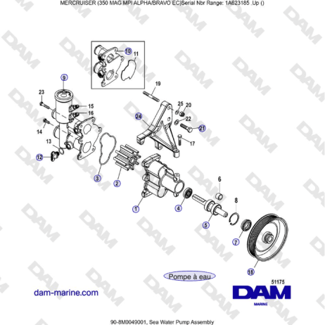 MERCRUISER 350 MAG MPI EC - Sea Water Pump Assembly