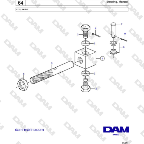 Volvo Penta SX-S - Steering, Manual