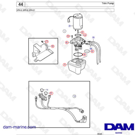 DPH-D, DPR-D, DPH-D1 Trim Pump - DAM Marine