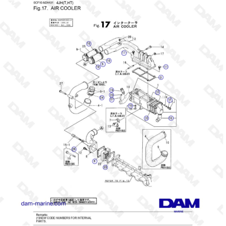Yanmar 4JH - AIR COOLER - DAM Marine