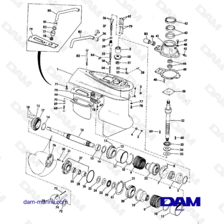 Embase OMC Electrique - Bas d'embase - DAM Marine