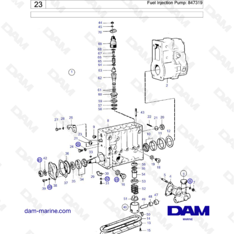 Volvo Penta TAMD70D / TAMD70E - Fuel Injection Pump: 847319 - DAM Marine