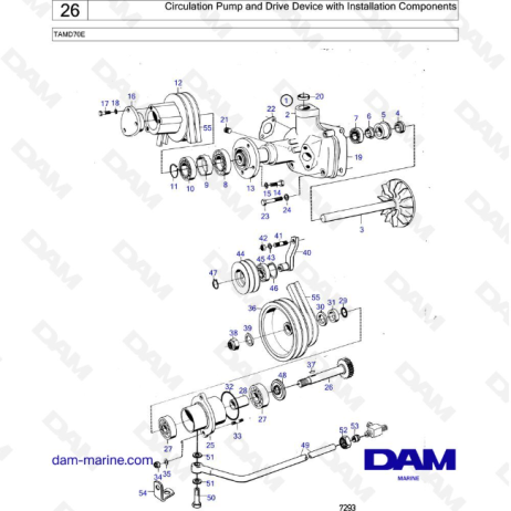 Volvo Penta TAMD70E - Circulation Pump and Drive Device with ...