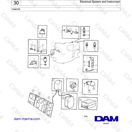 Volvo Penta TAMD70E - Electrical System and Instrument - DAM Marine