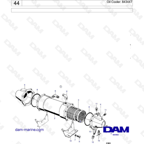 Volvo penta TAMD70D - TAMD70E - Oil Cooler: 843447 - DAM Marine