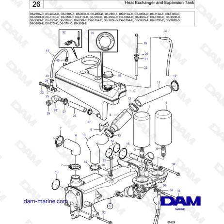 Volvo Penta D6-280 / D6-310 / D6-330 / D6-350 / D6-370 / D6-400 / D6 ...