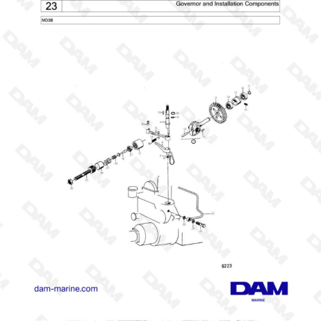 Volvo Penta MD3B - Governor & installation components - DAM Marine