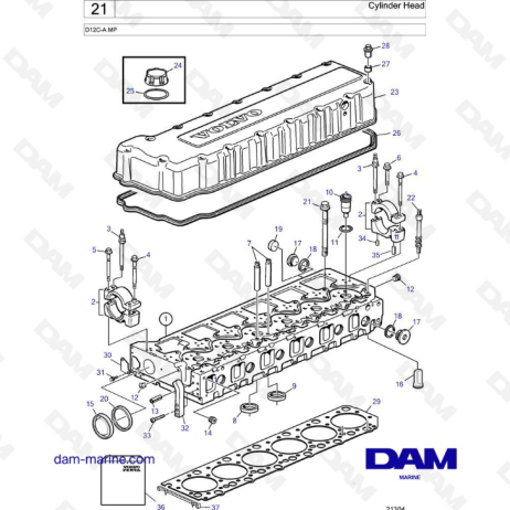 Volvo Penta D12C-A MP - Culata
