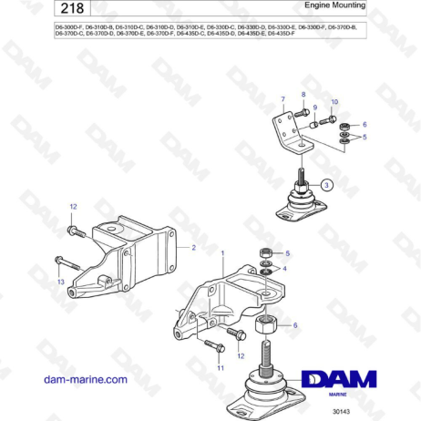 Volvo Penta D6-300D-F / D6-310D-B -C -D -E / D6-330D-C -D -E -F / D6 ...