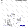 Volvo Penta TAMD31A - Enfriador de aceite y componentes de instalación: C