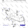 Volvo Penta D16C-A MG - Expansion Tank with Connection Components