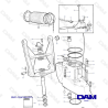Exploded view Volvo Penta DP-D intermediate drive - DAM Marine