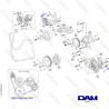 PCM Excalibur 343 - Accessory drive system components - DAM Marine