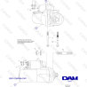 PCM Excalibur 343 - Starter assembly components - DAM Marine