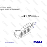 Yanmar 3GM30 - FUEL RETURN LINE - DAM Marine