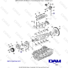 MERCRUISER 8.1L 496 MAG HO - Block ,crankshaft, oil pump & front cover