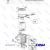 Volvo Penta AQAD41A - After cooler with installation components: B